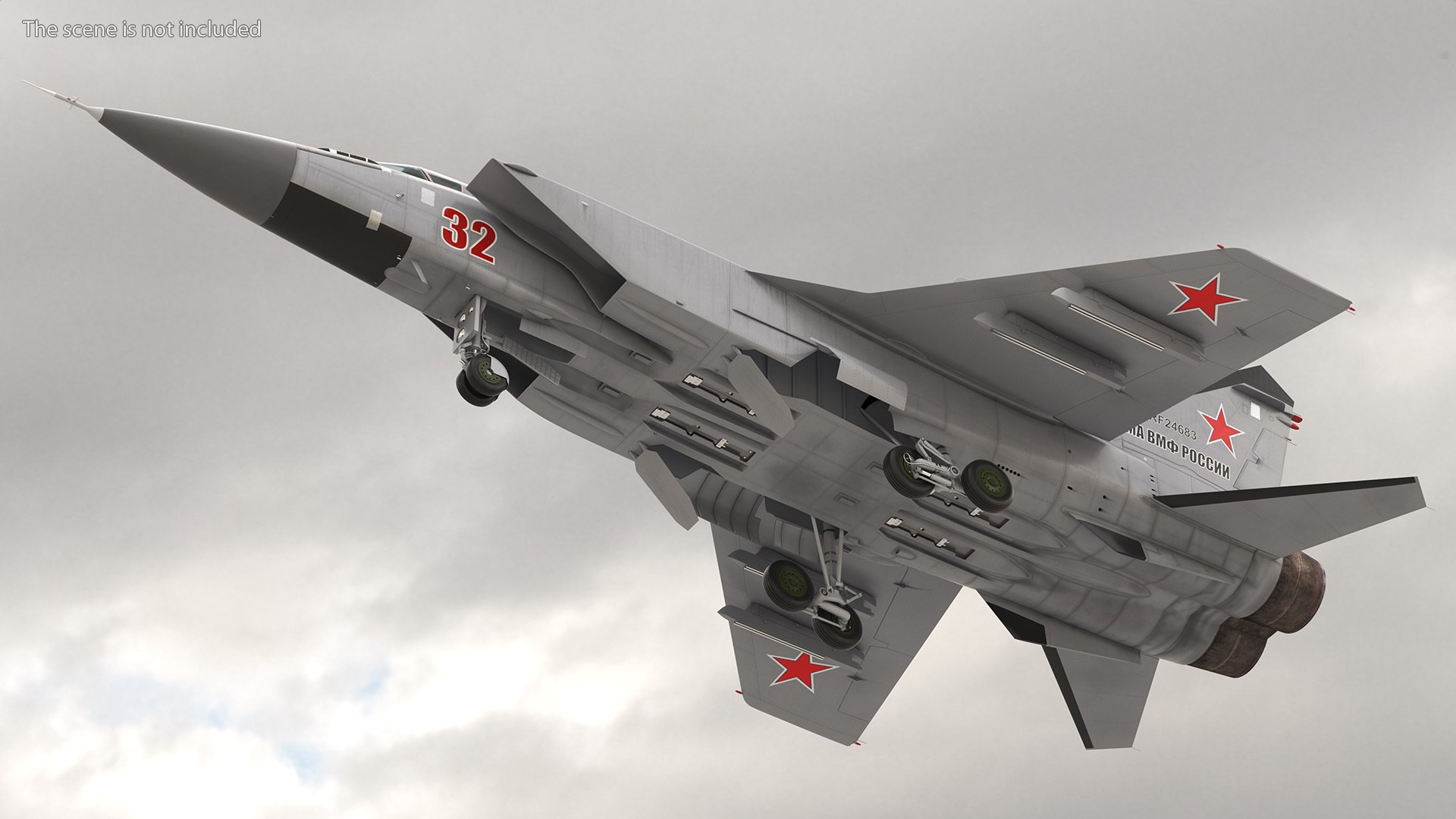 Mikoyan MiG-31 Supersonic Interceptor Aircraft Rigged 3D model ...