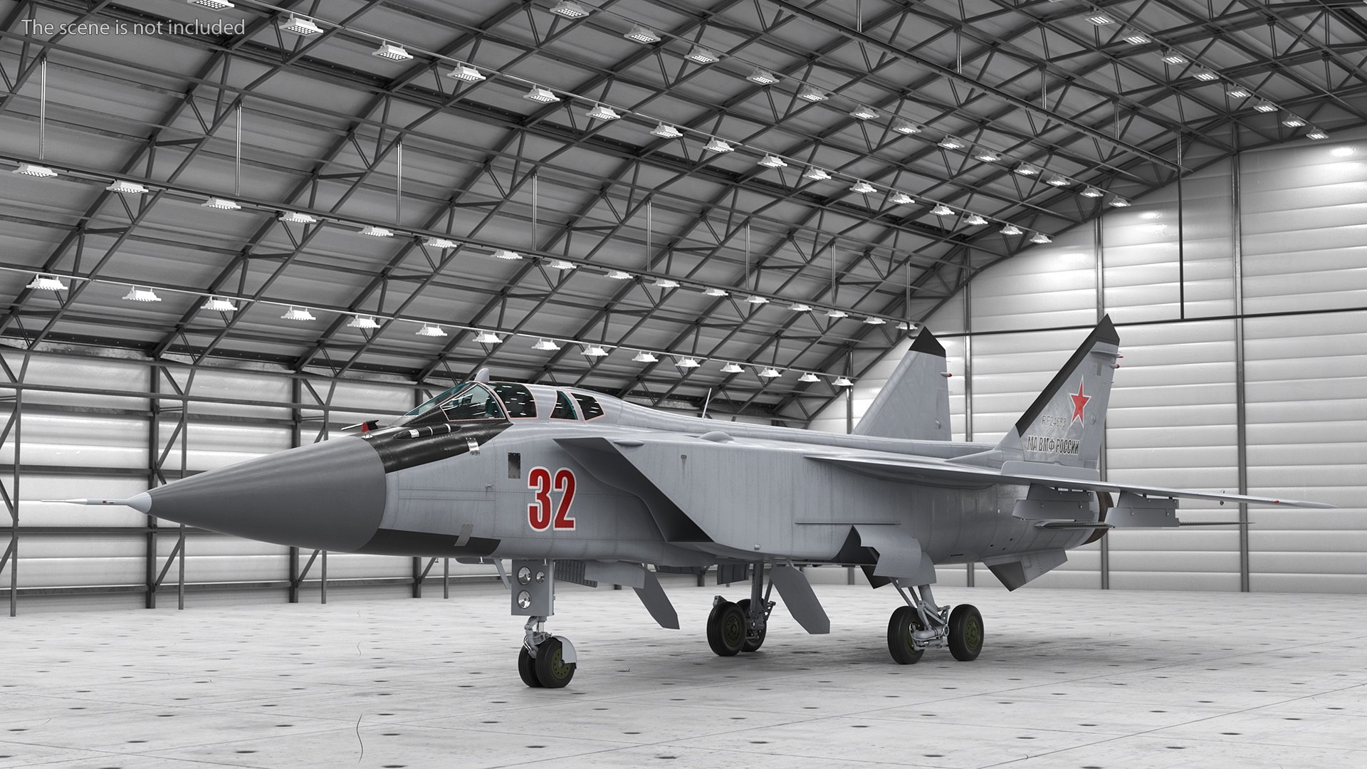 Mikoyan MiG-31 Supersonic Interceptor Aircraft Rigged 3D model ...