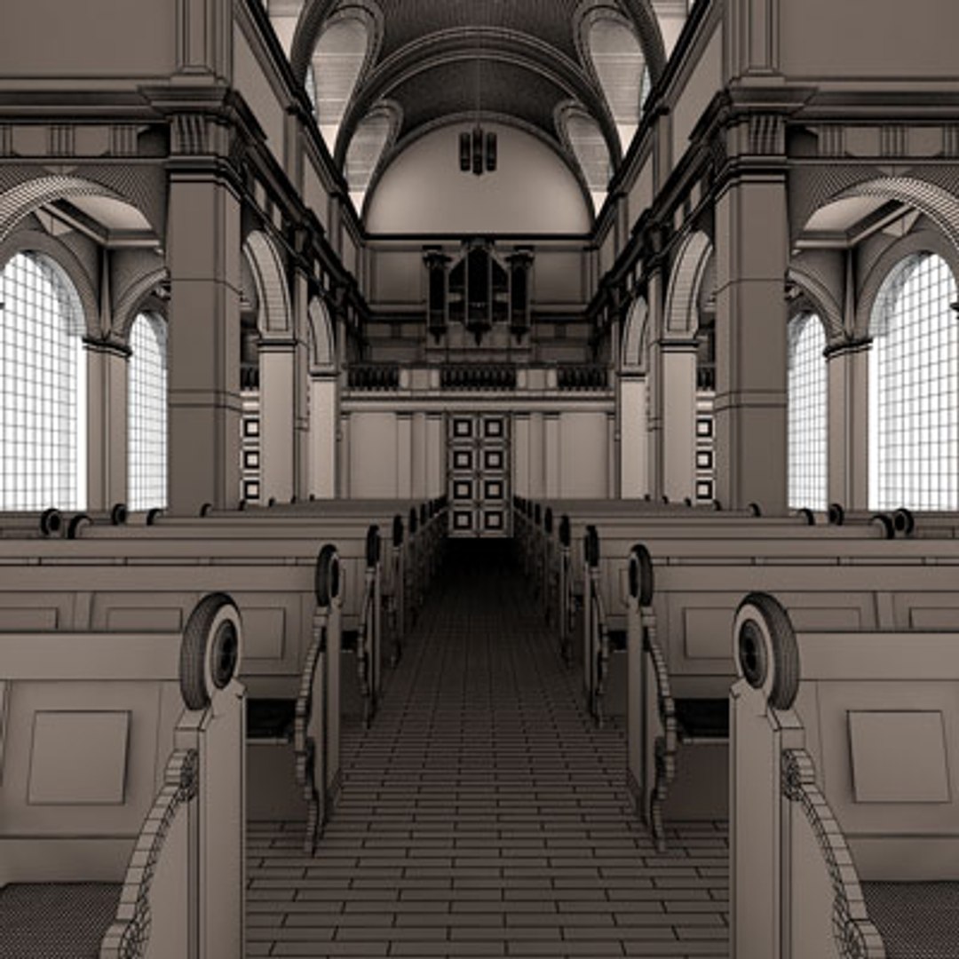 Catholic Church Interior 3d Max