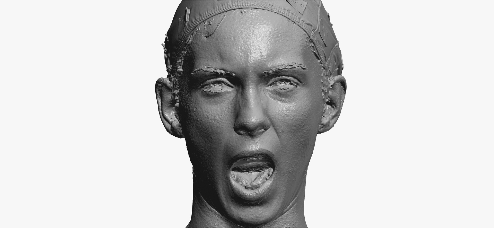 Athena human head rage 3D model - TurboSquid 1665936