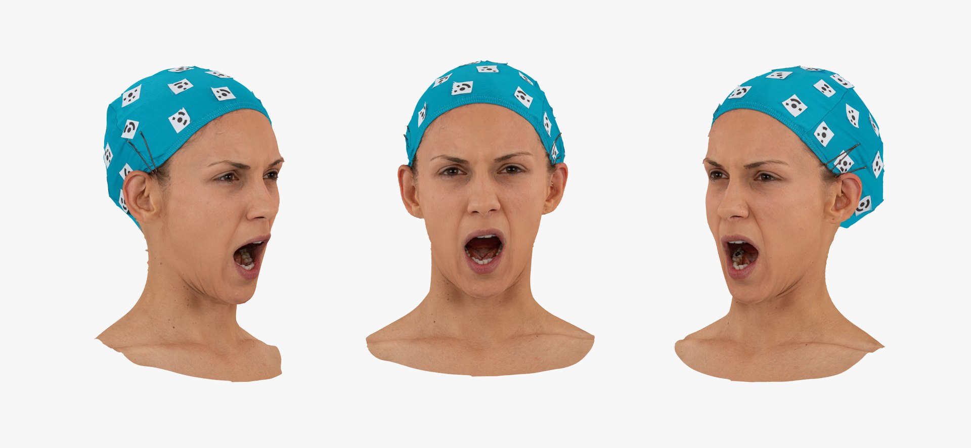 Athena Human Head Rage 3D Model - TurboSquid 1665936