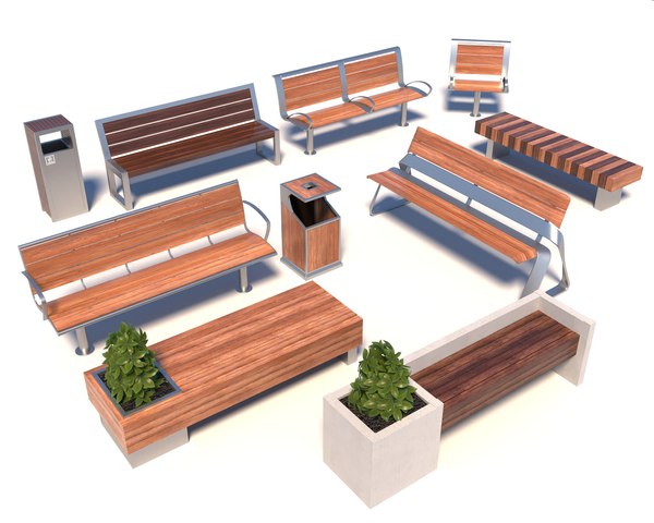 3d model benches v2
