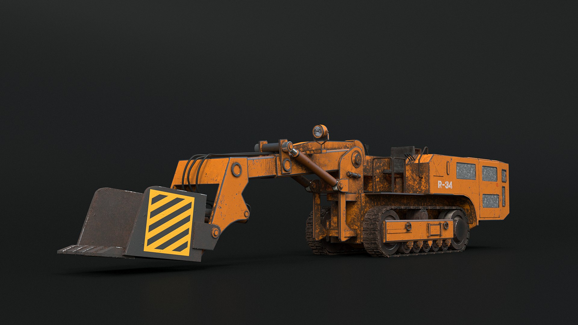 3D Model Mining Loader Machine - TurboSquid 1985642