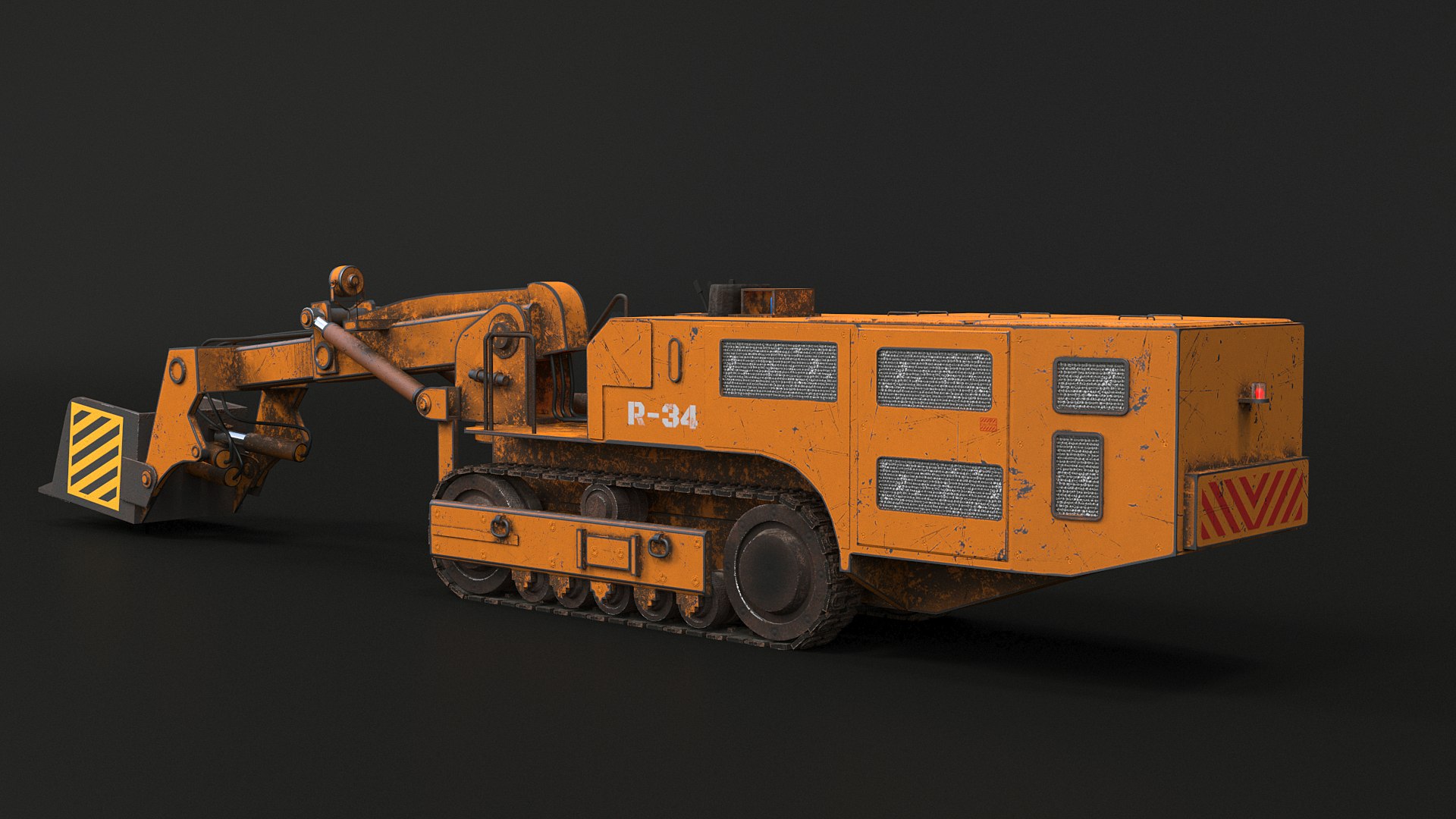 3D Model Mining Loader Machine - TurboSquid 1985642