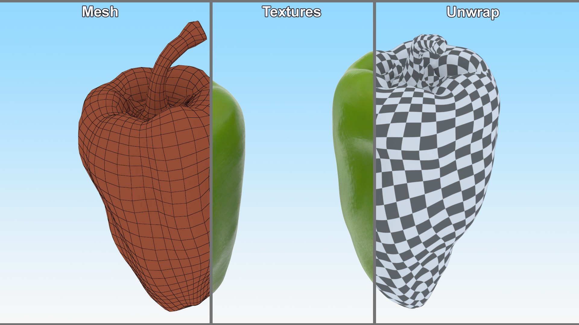 Long Green Pepper Model - TurboSquid 1980775