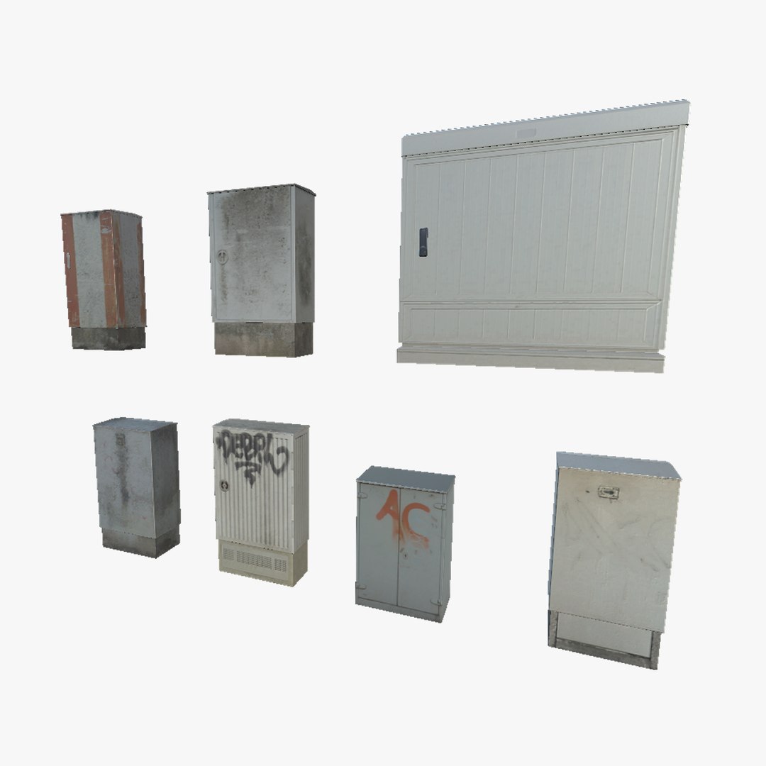 3D PBR Lowpoly Powerboxes - TurboSquid 1979672