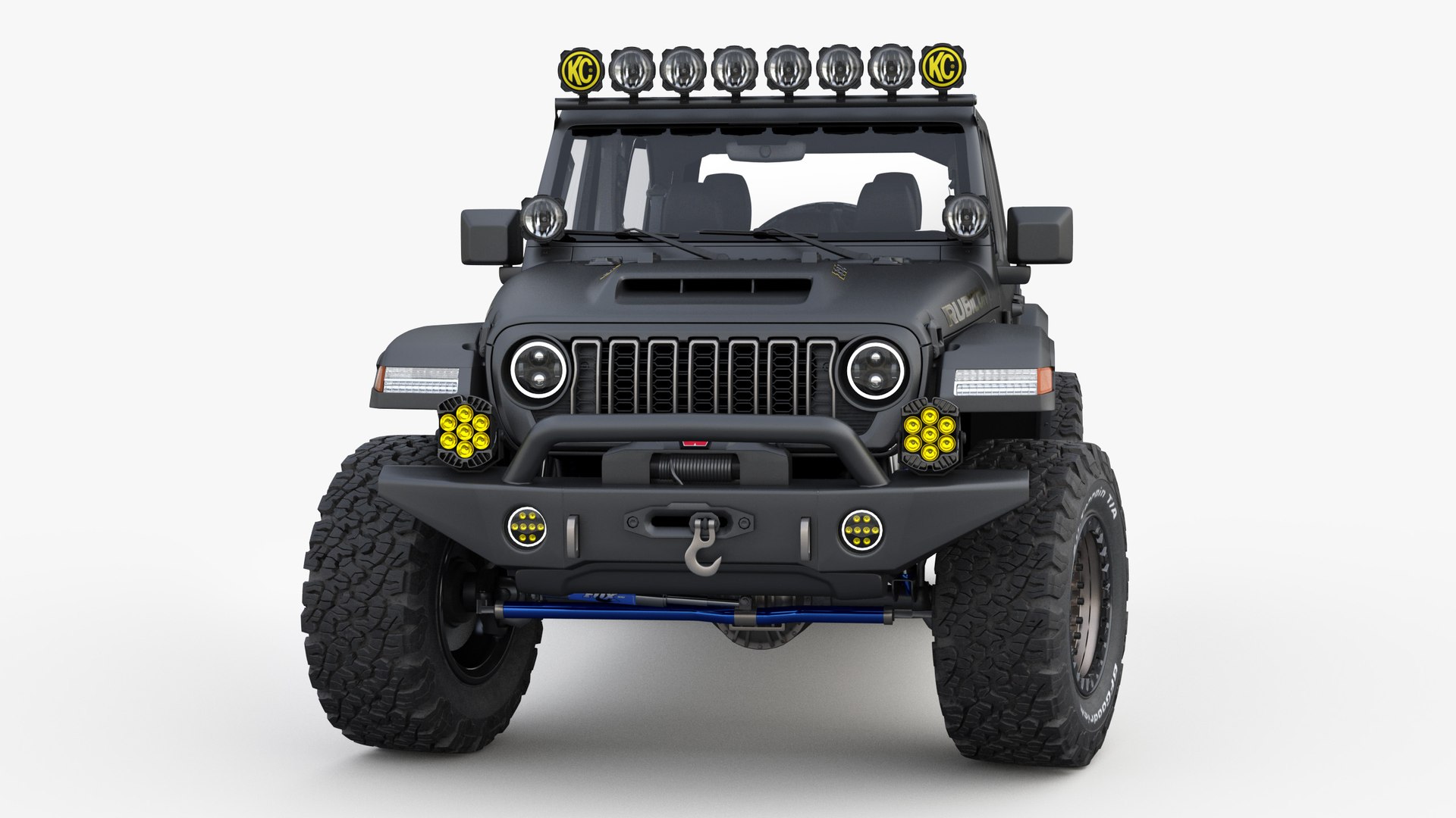 3D Jeep Rubicon 392 Custom Grey Matt 2025 Model - TurboSquid 2393306