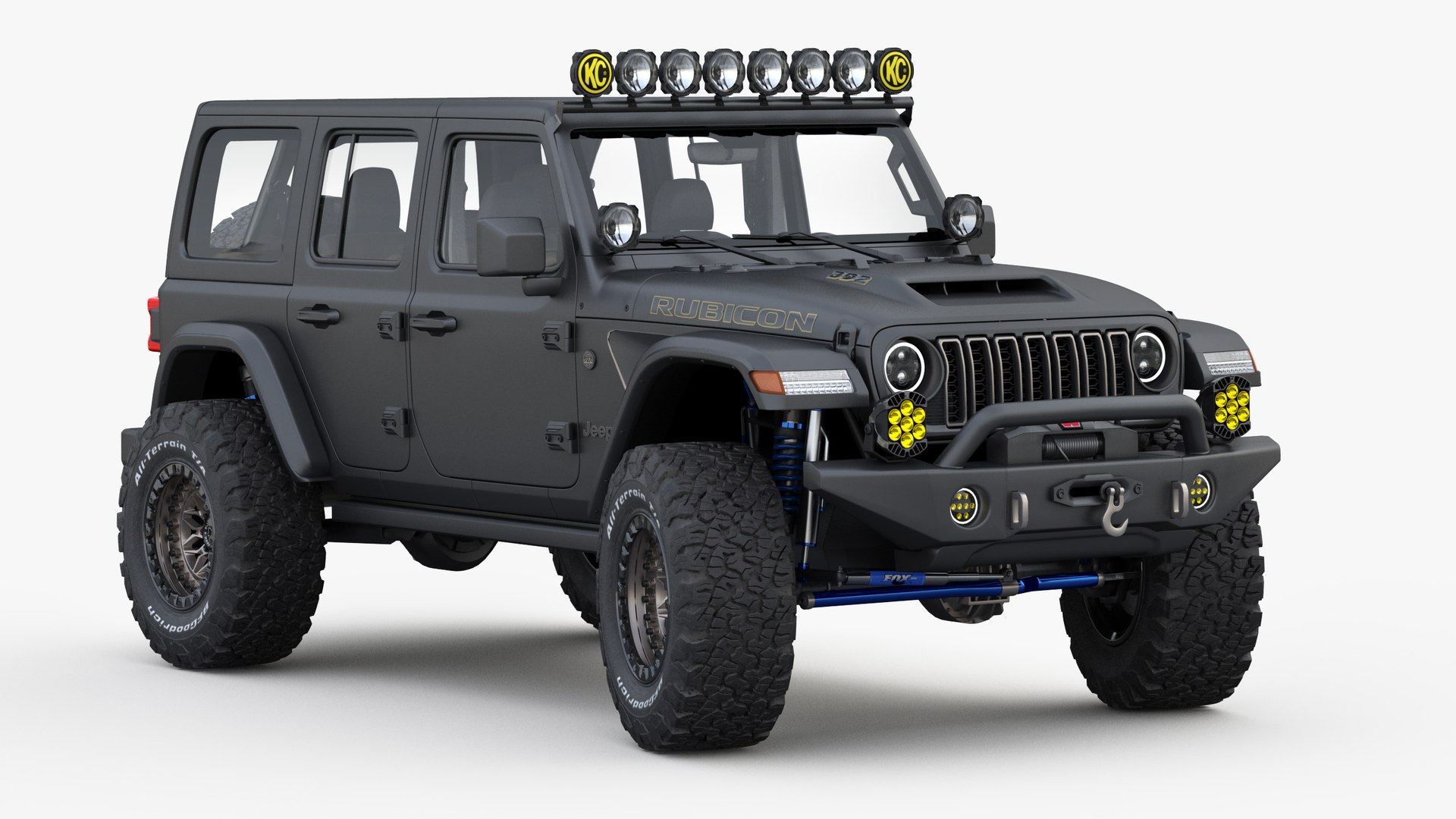 3D Jeep Rubicon 392 Custom Grey Matt 2025 Model - TurboSquid 2393306