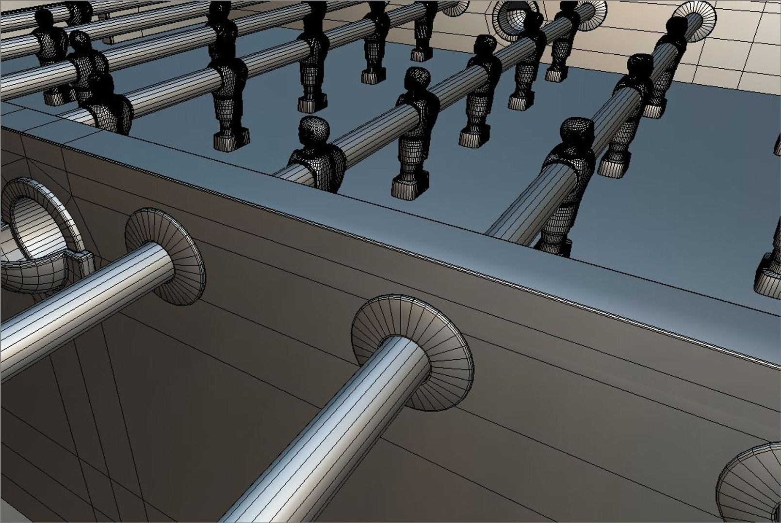 Foosball Table 3D Model - TurboSquid 1335762