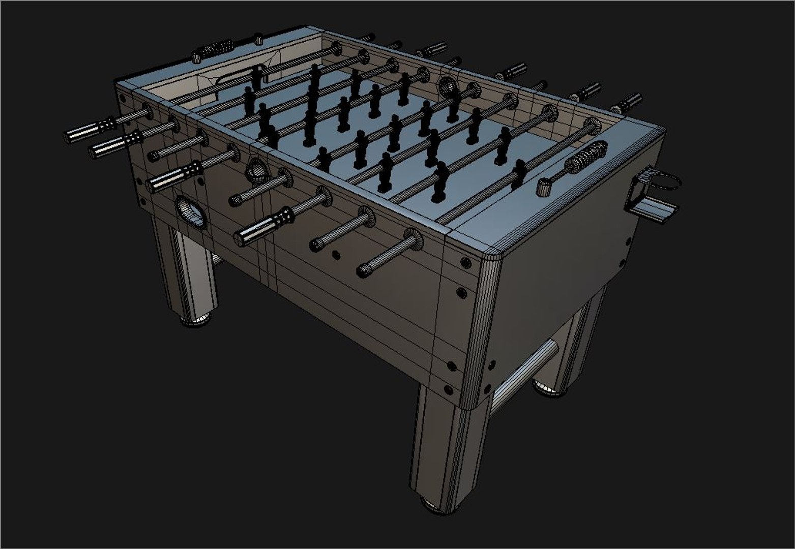 Foosball Table 3D Model - TurboSquid 1335762