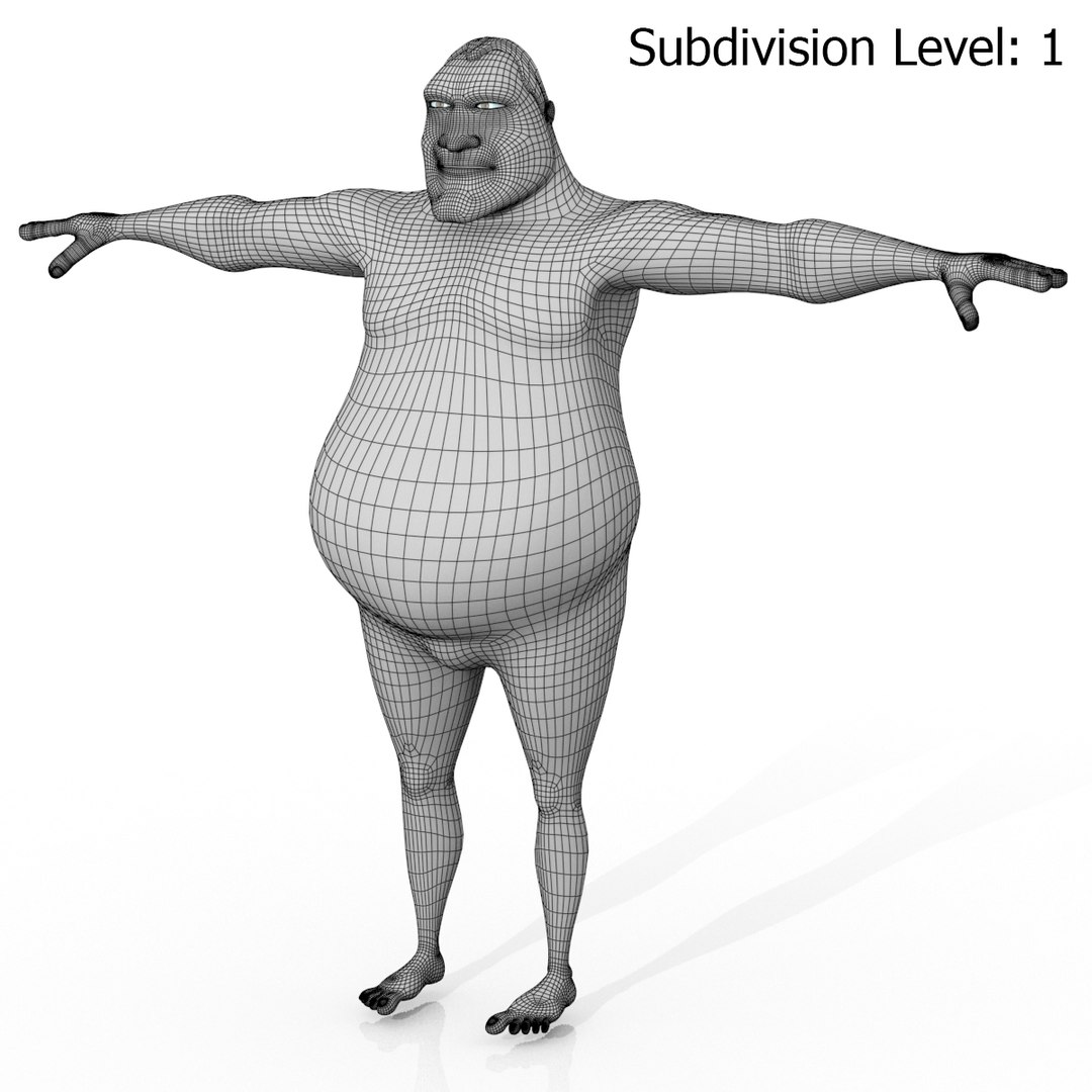 max cartoony paunchy man
