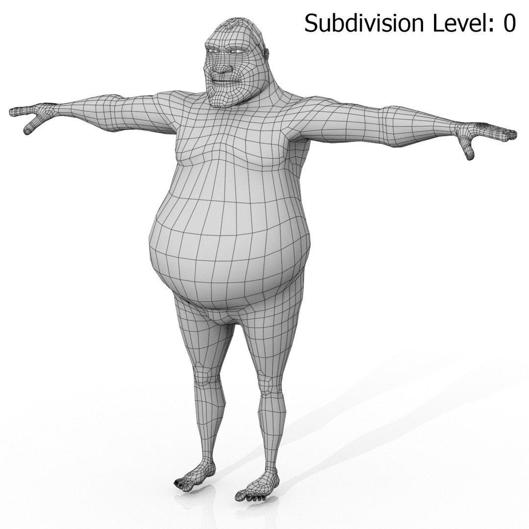 max cartoony paunchy man