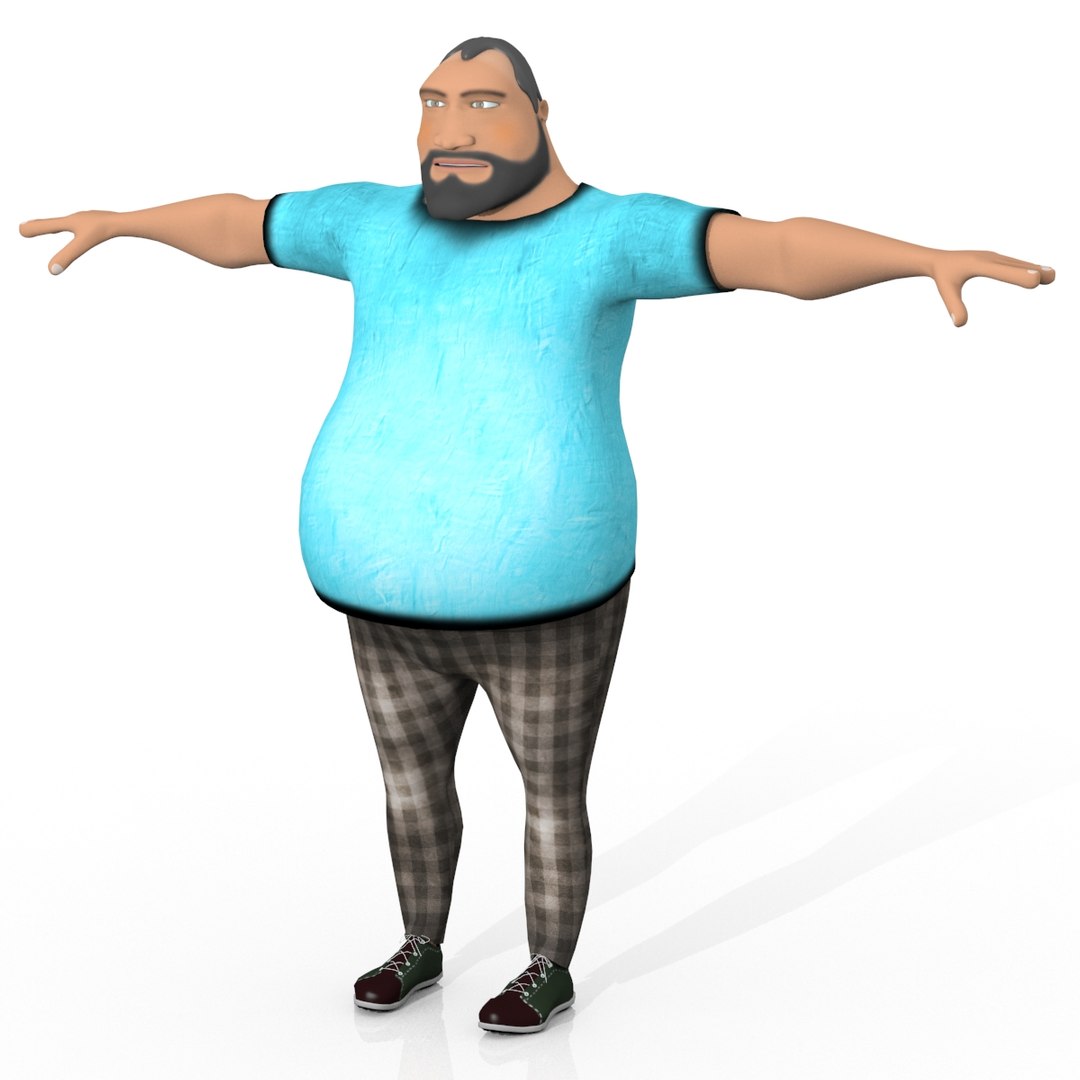 max cartoony paunchy man