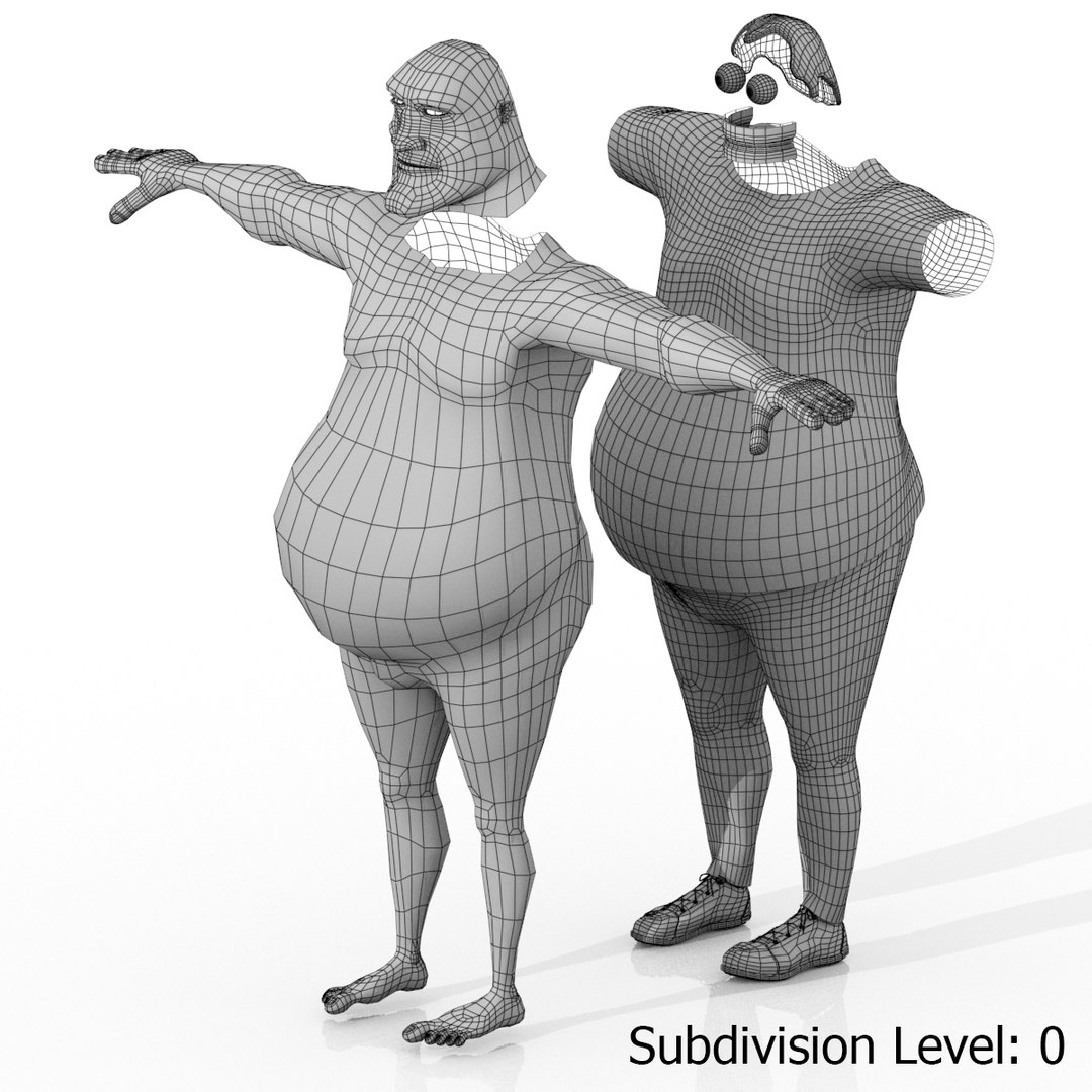 max cartoony paunchy man