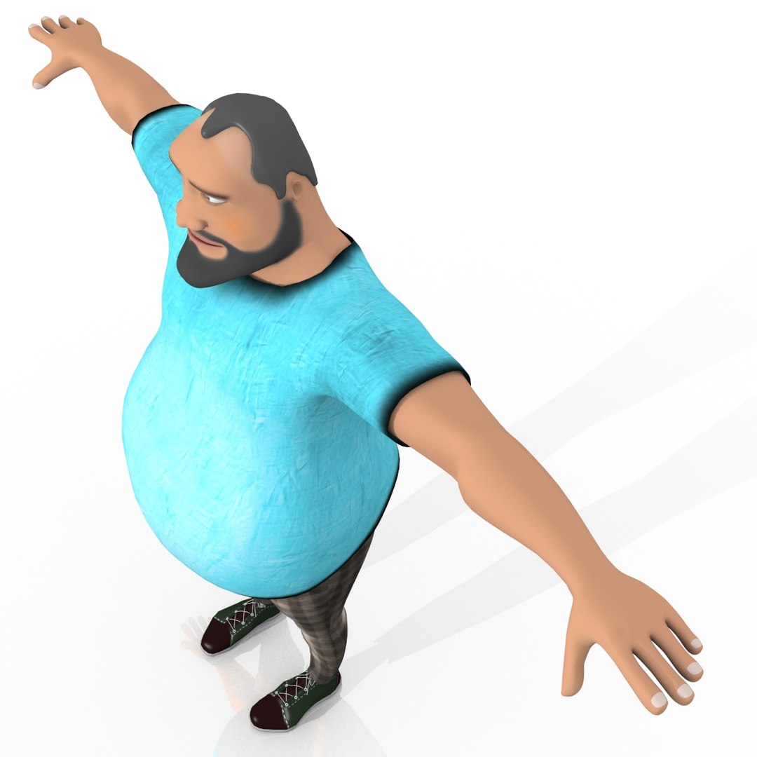 max cartoony paunchy man