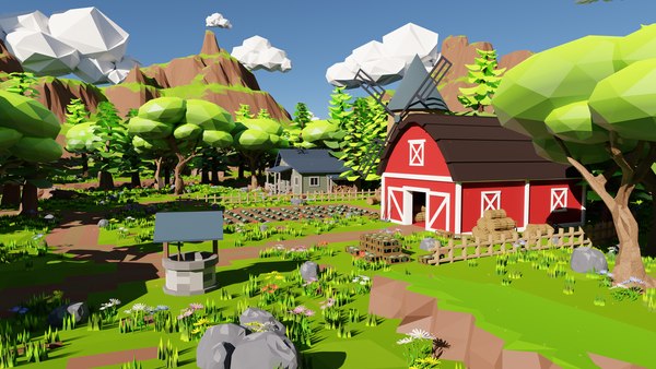 modelo 3d Farm Scene 3D model - TurboSquid 2072132