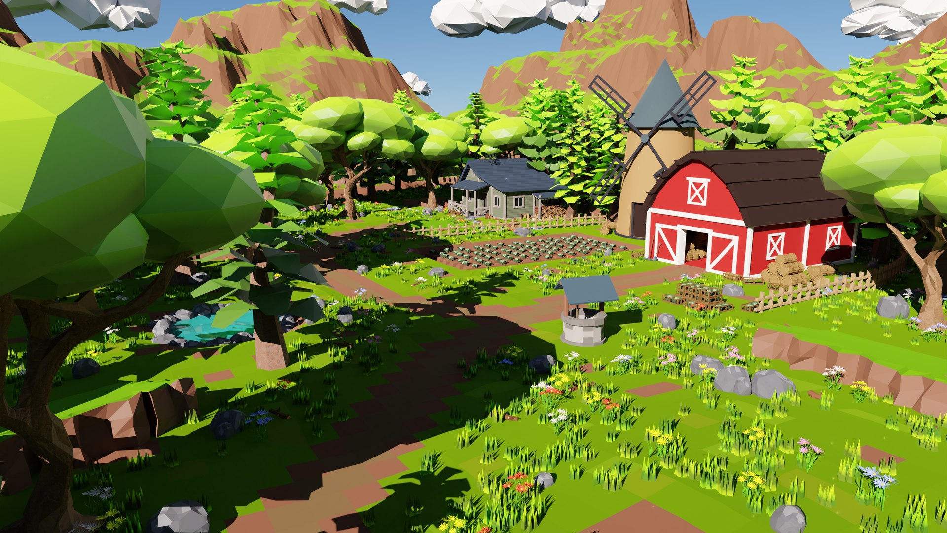 Farm Scene 3D model 3D model - TurboSquid 2072132