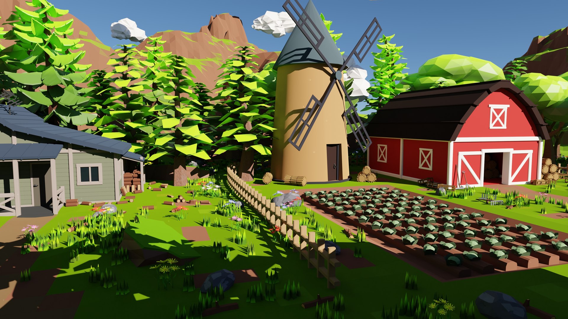 Farm Scene 3D model 3D model - TurboSquid 2072132