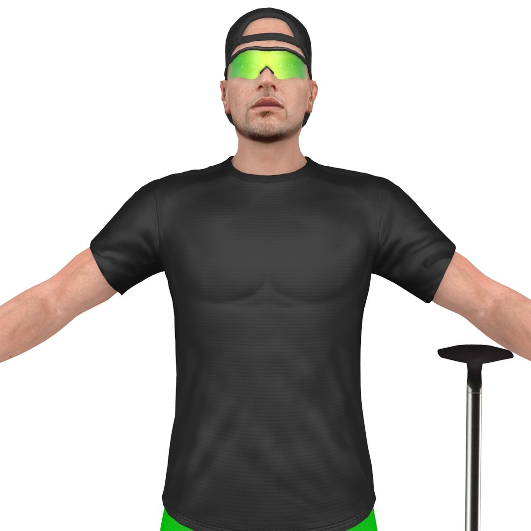 Athlete Man Paddle 3D Model - TurboSquid 1307029