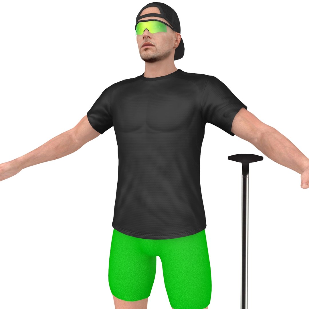 Athlete Man Paddle 3D Model - TurboSquid 1307029