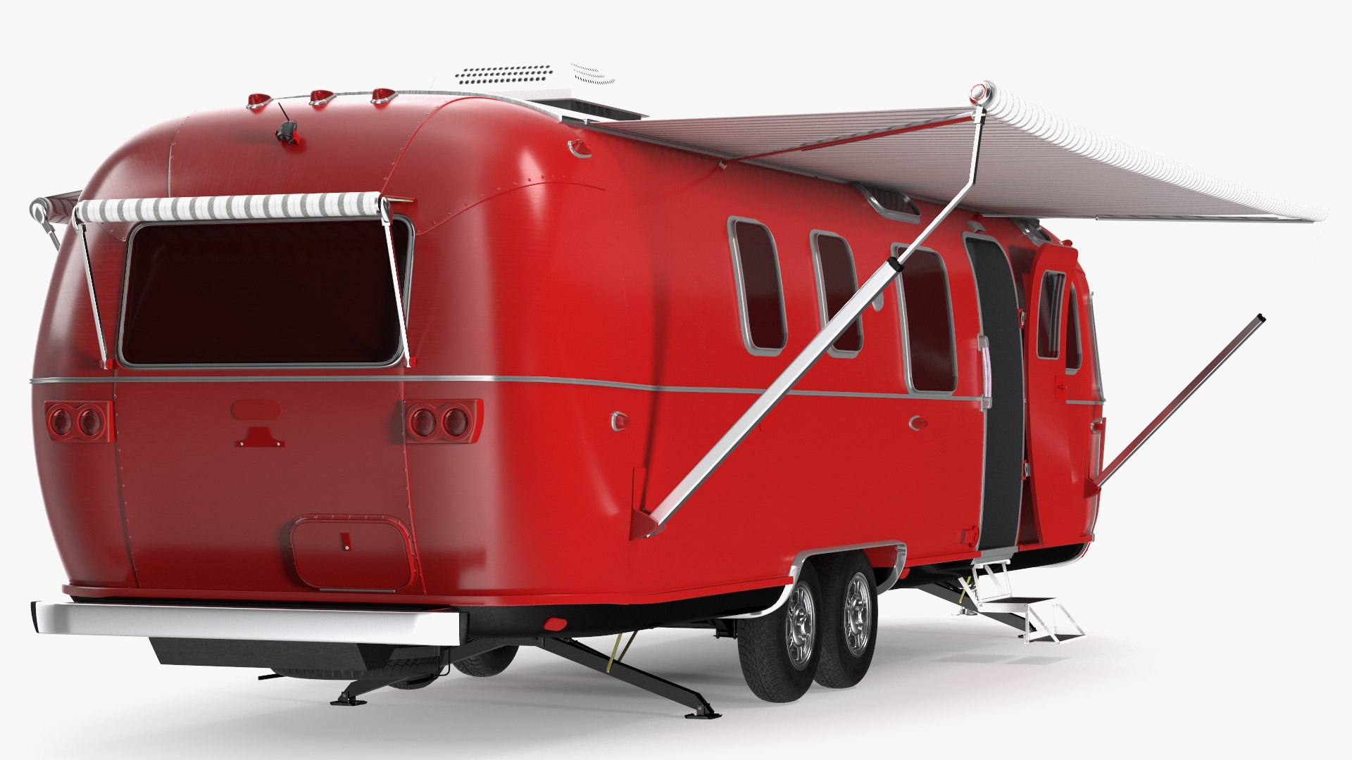 Classic Travel Trailer Red 3D model - TurboSquid 2157594