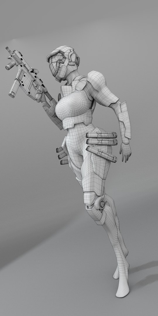 3d Model Cyborg Infantry