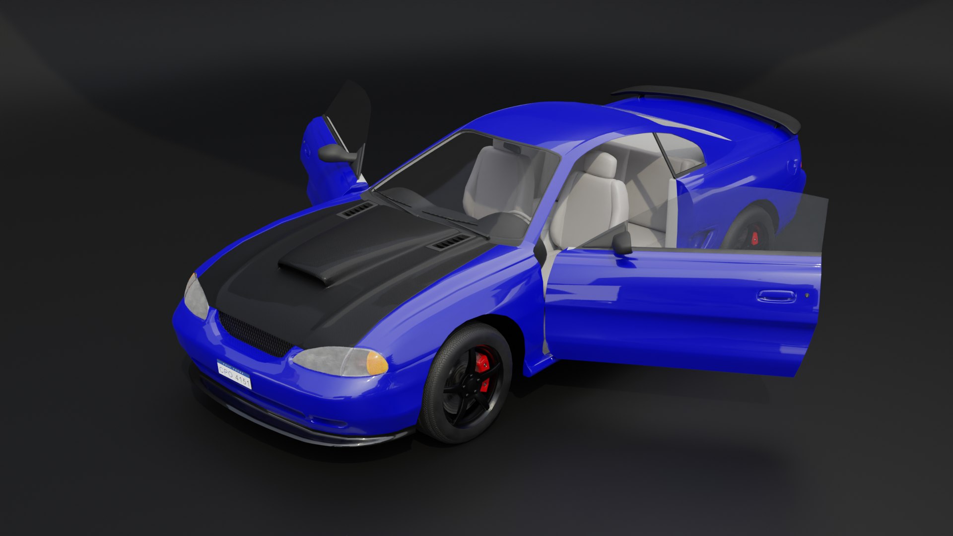 Two-Toned Sport Car Realistic And Game Ready Asset 3D Model ...
