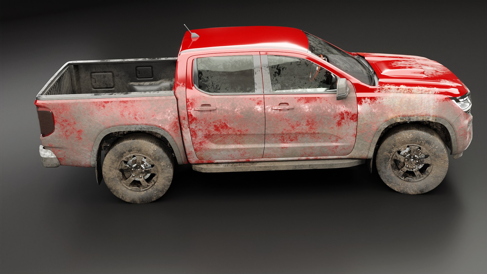 Generic Modern Pickup Truck Dirt And Mud 3D - TurboSquid 2174514