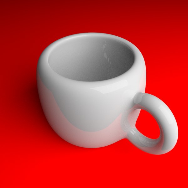 3d cup drinking tea model