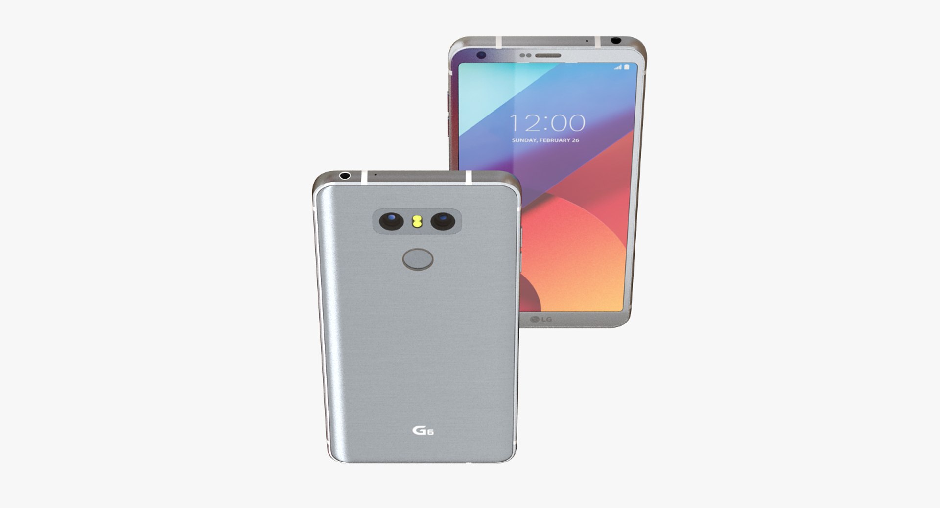 Lg G6 Ice Platinum 3D Model - TurboSquid 1195888