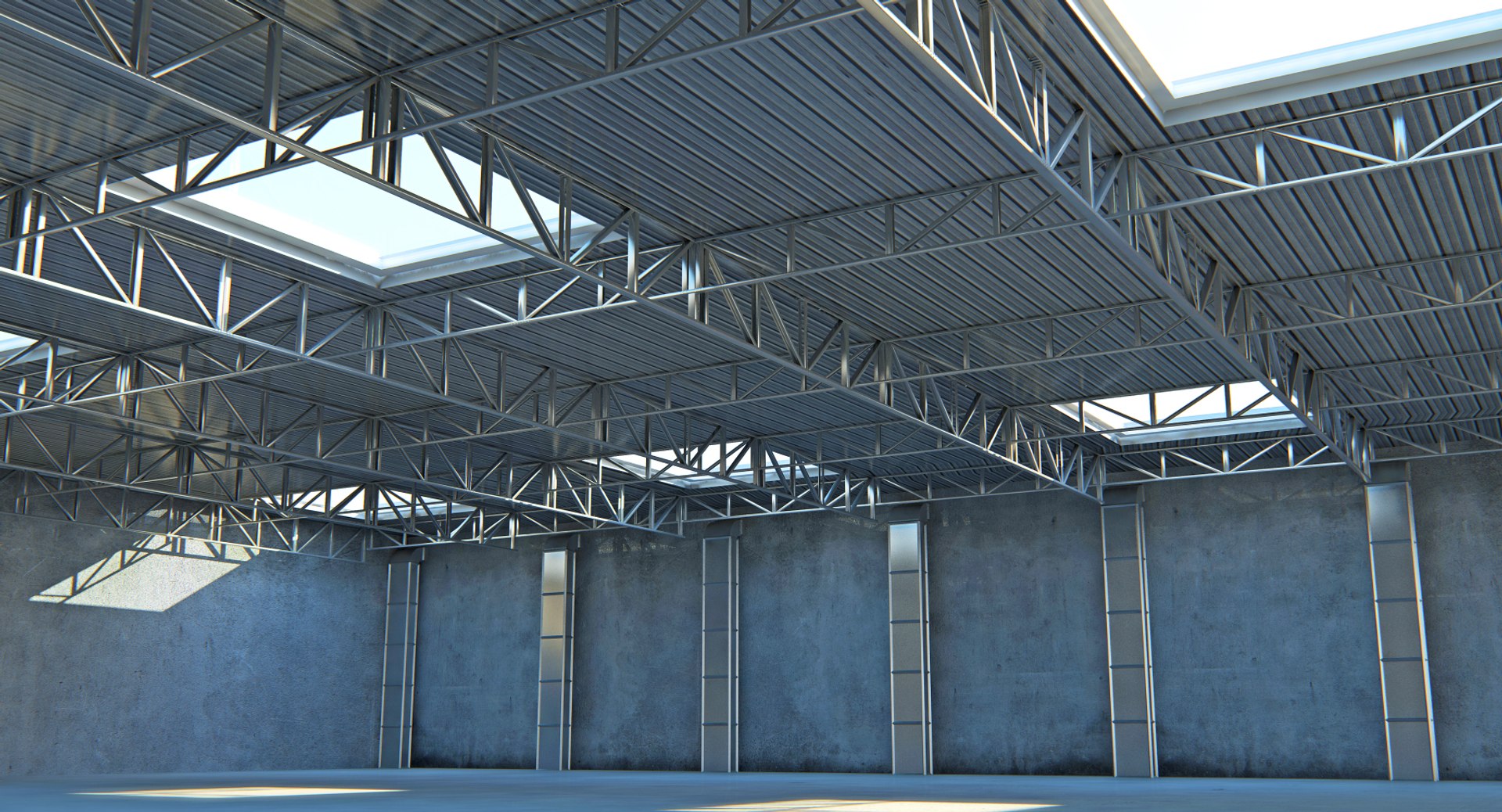 3D Large Modern Storehouse - TurboSquid 1343659