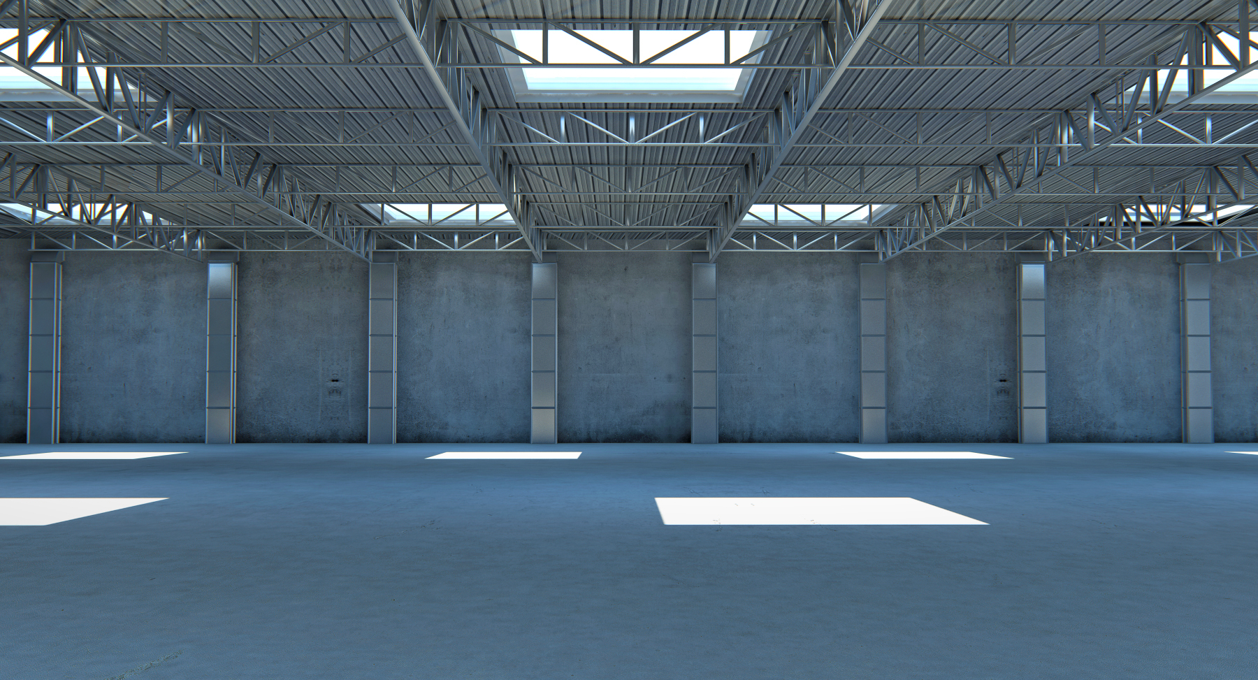 3D large modern storehouse - TurboSquid 1343659