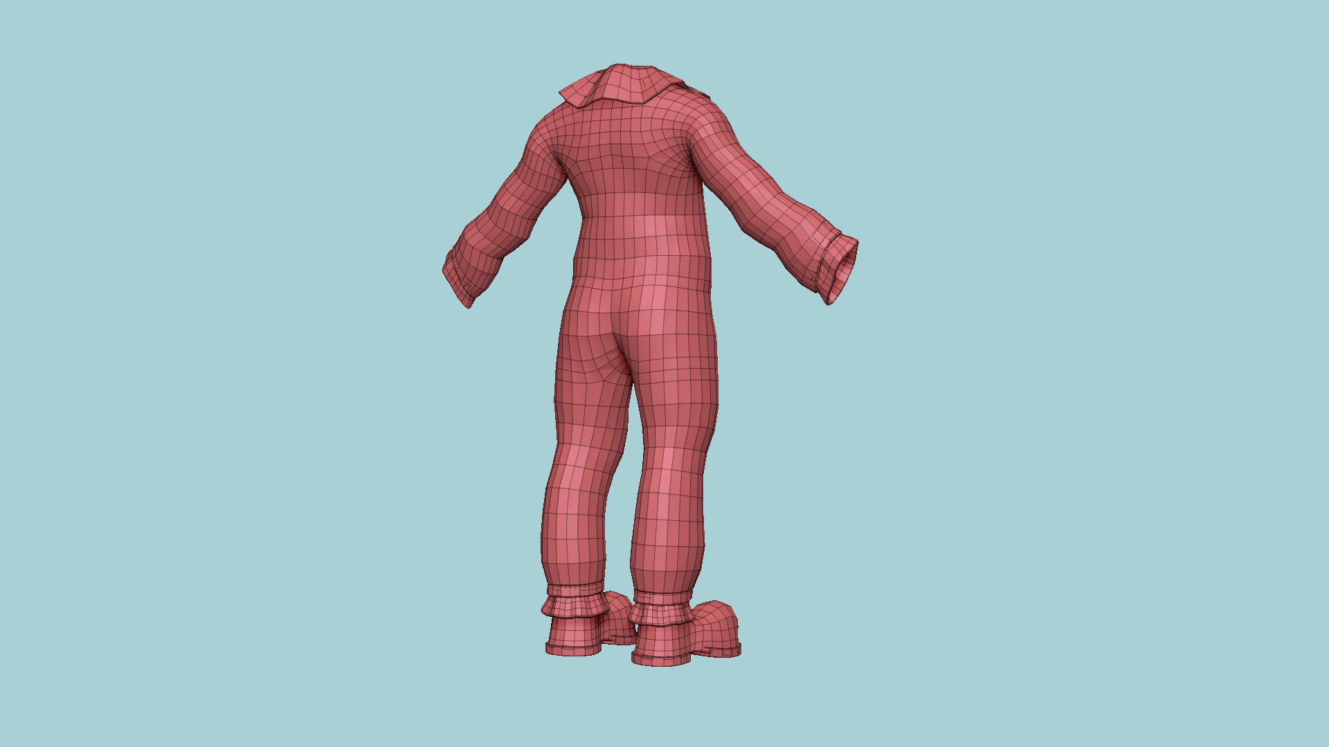 Clown Terror Outfit A04 White Blue - Character Design 3D Model ...