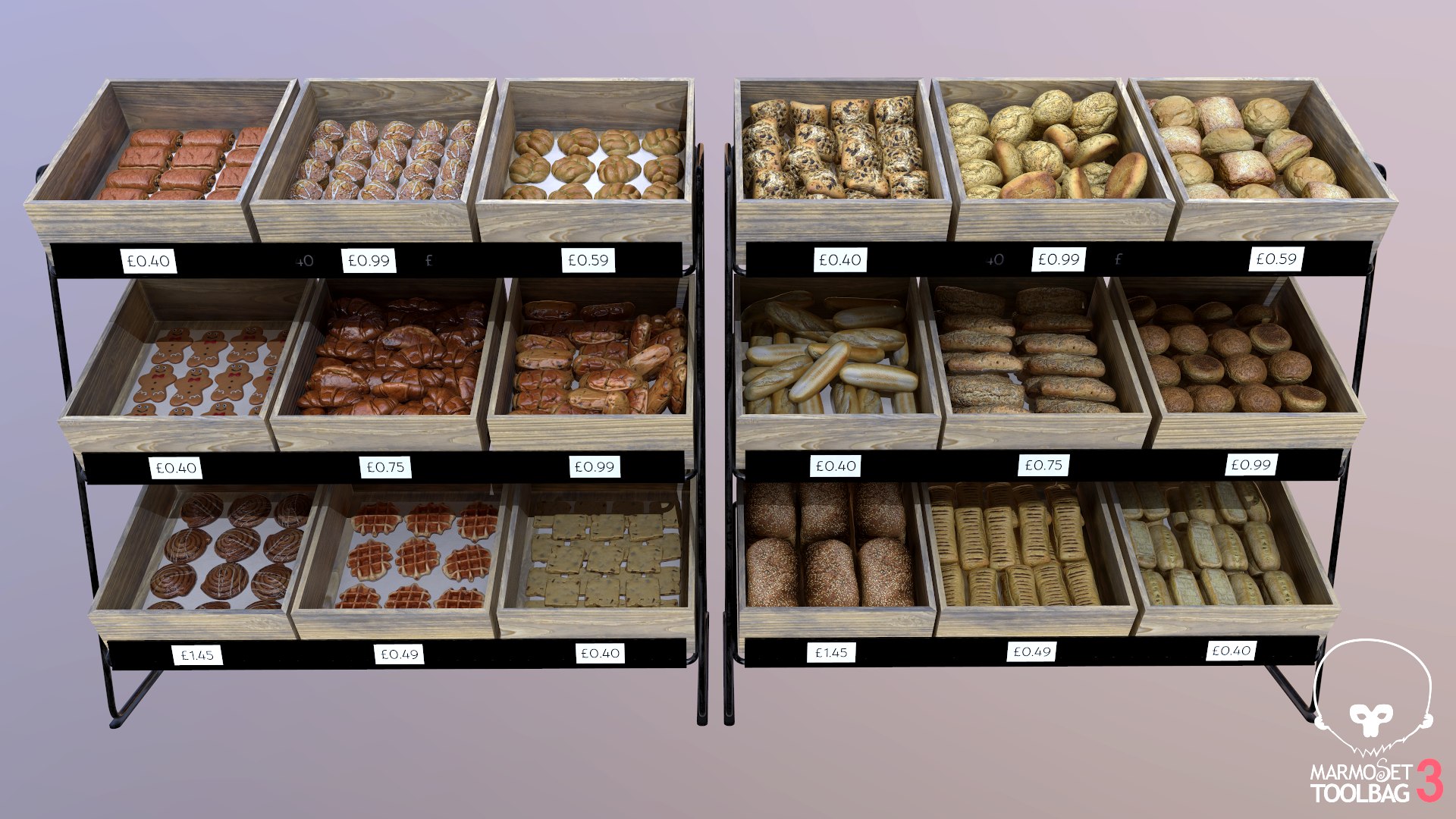 Bakery Display 3D Model - TurboSquid 2035683