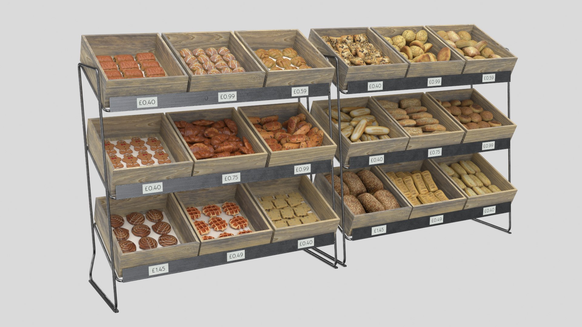 Bakery Display 3D Model - TurboSquid 2035683