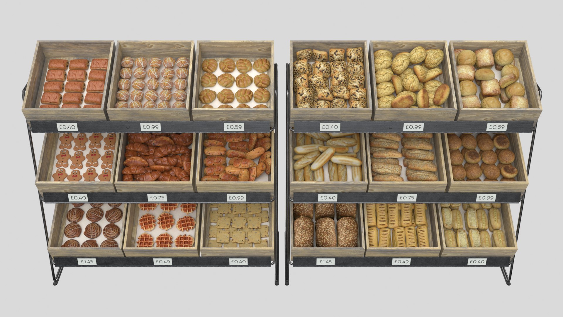 Bakery Display 3D Model - TurboSquid 2035683