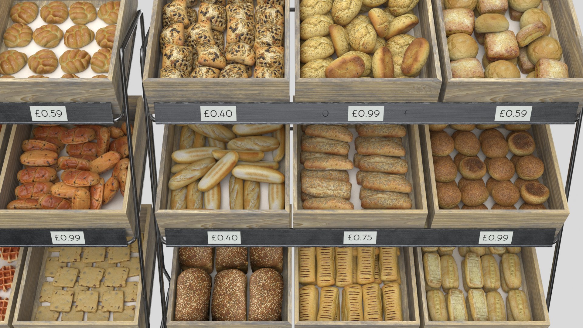 Bakery Display 3D Model - TurboSquid 2035683