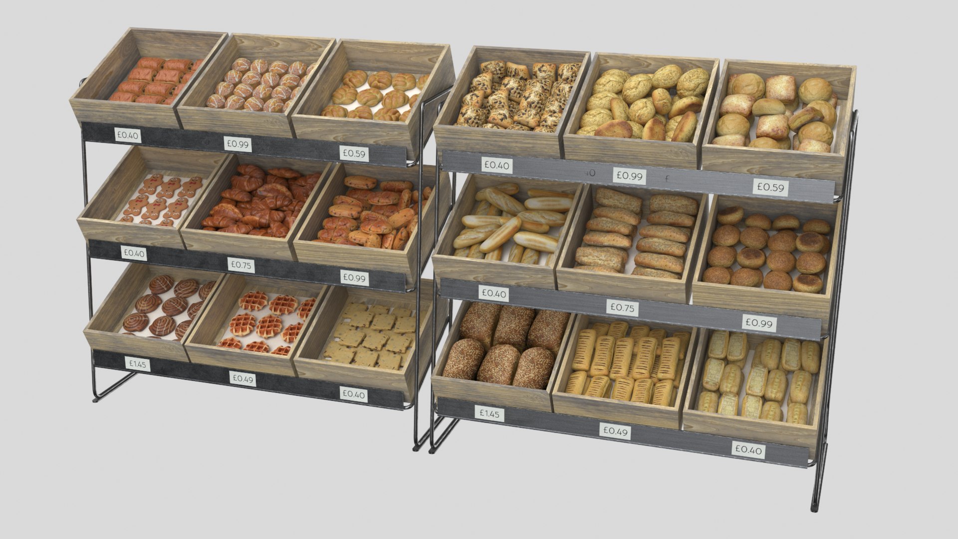 Bakery Display 3D Model - TurboSquid 2035683