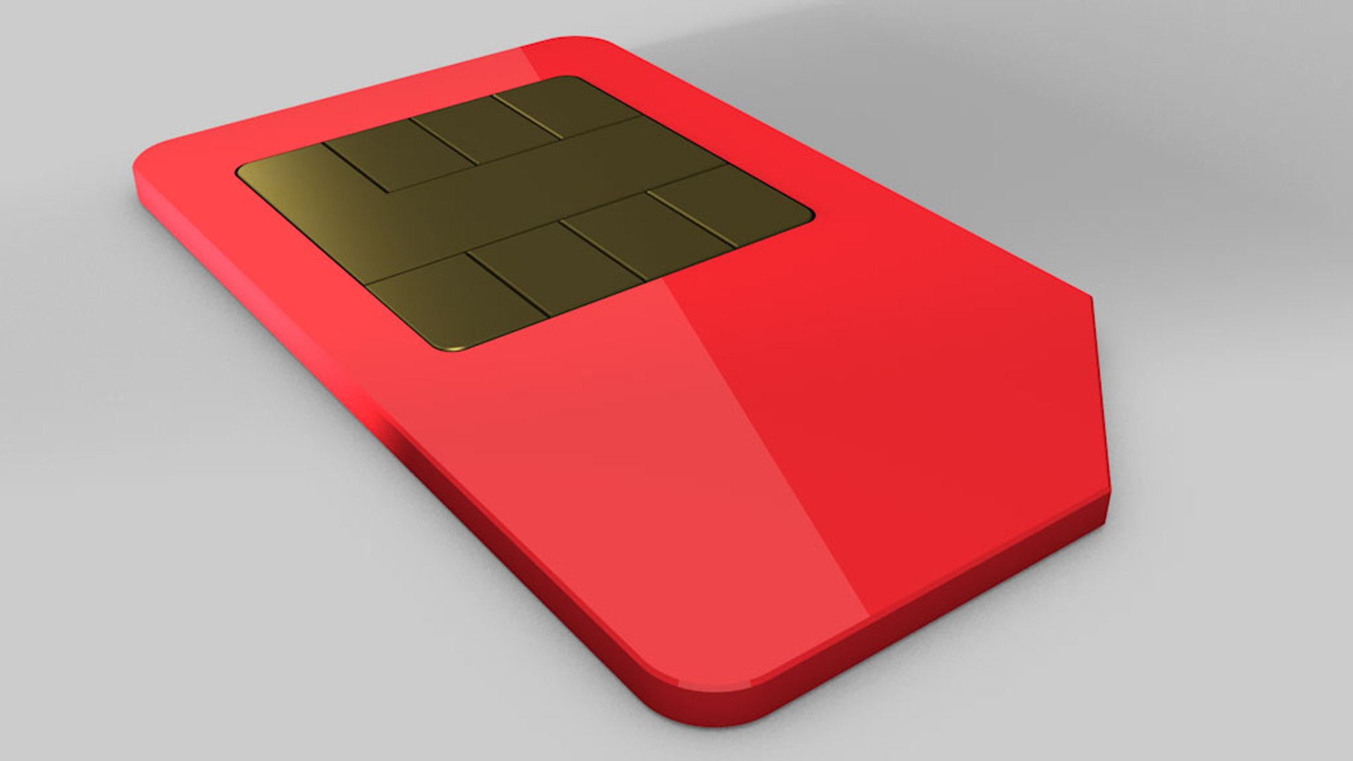 clean simcard 3d model