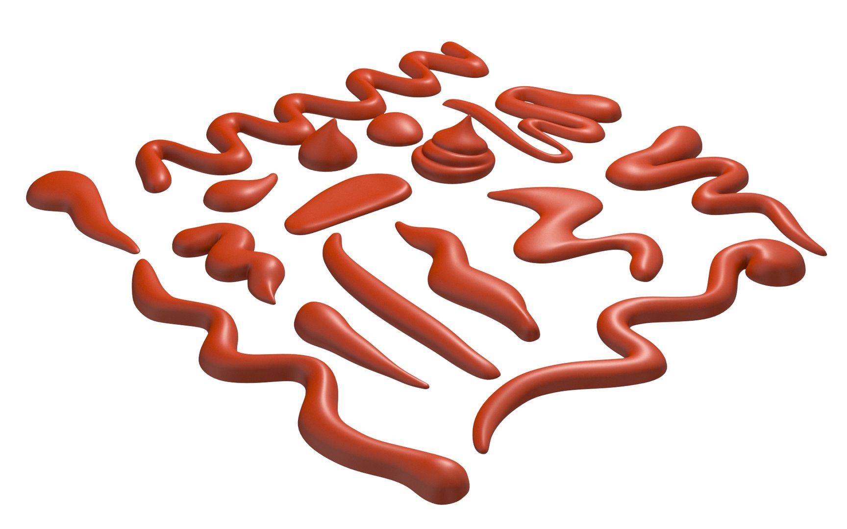 3D Model Ketchup Splashes - TurboSquid 1893044