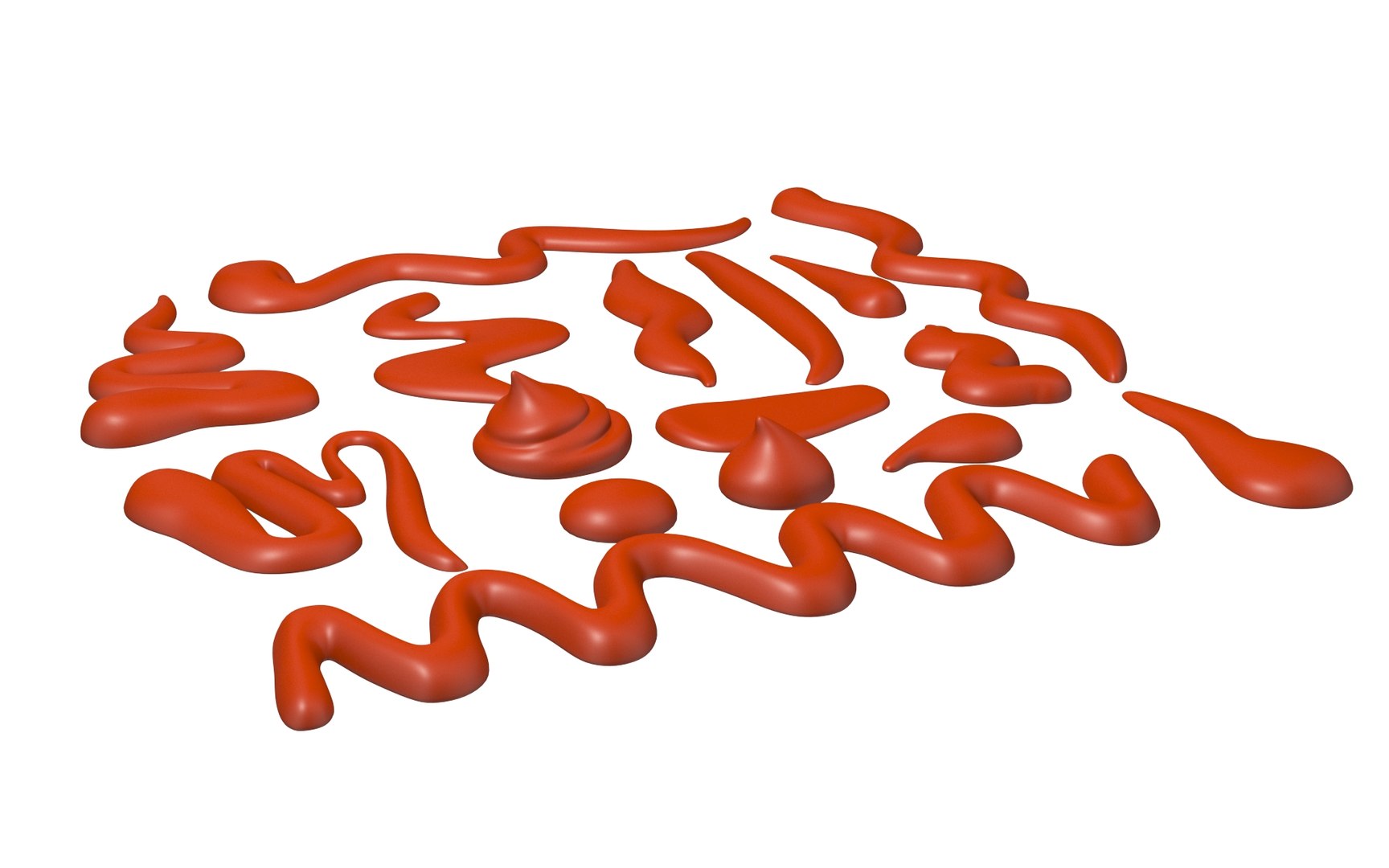 3D Model Ketchup Splashes - TurboSquid 1893044