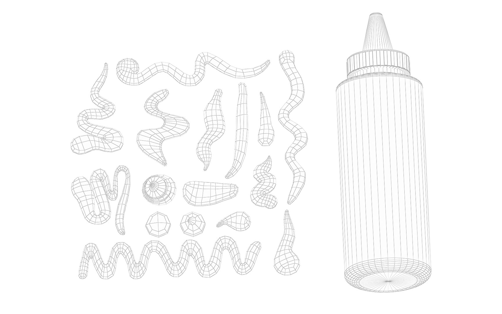 3D Model Ketchup Splashes - TurboSquid 1893044