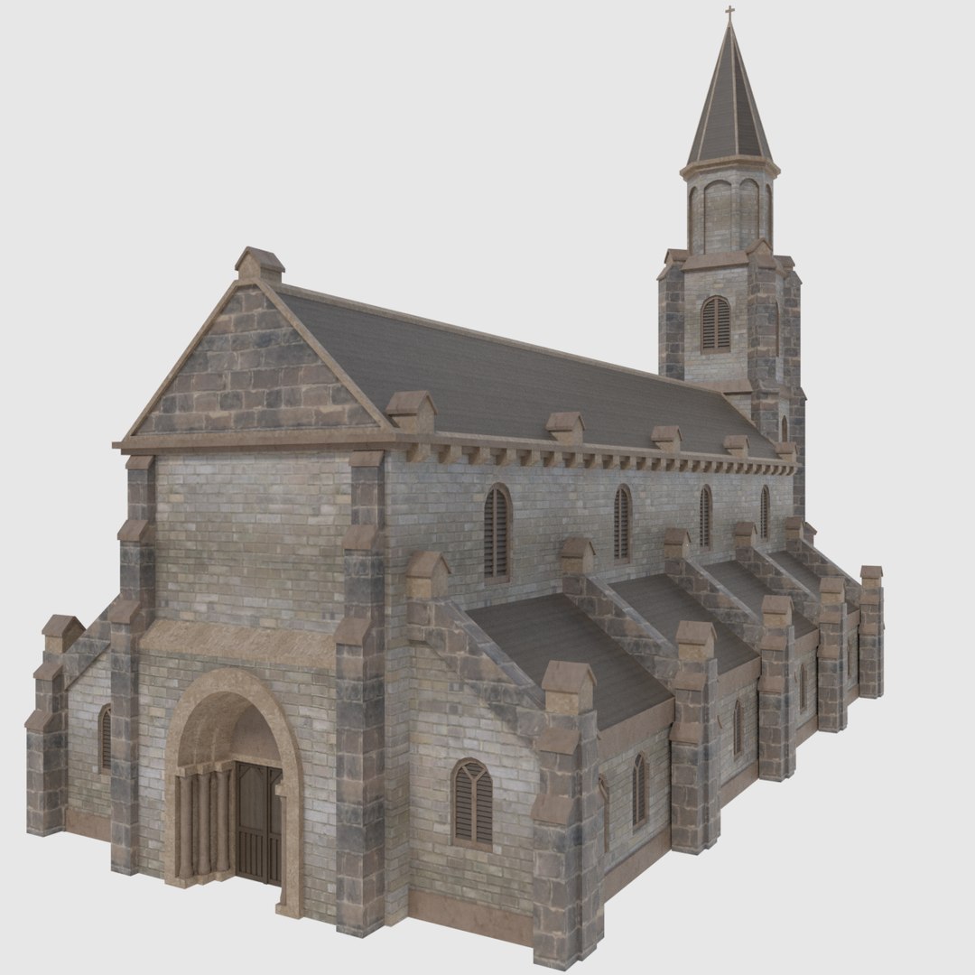 3D Ready European Church - Model - TurboSquid 1290207