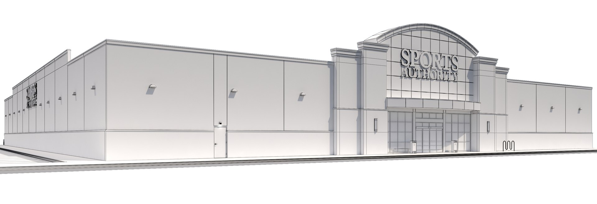 Exterior Retail Sports Authority 3D Model - TurboSquid 1341577