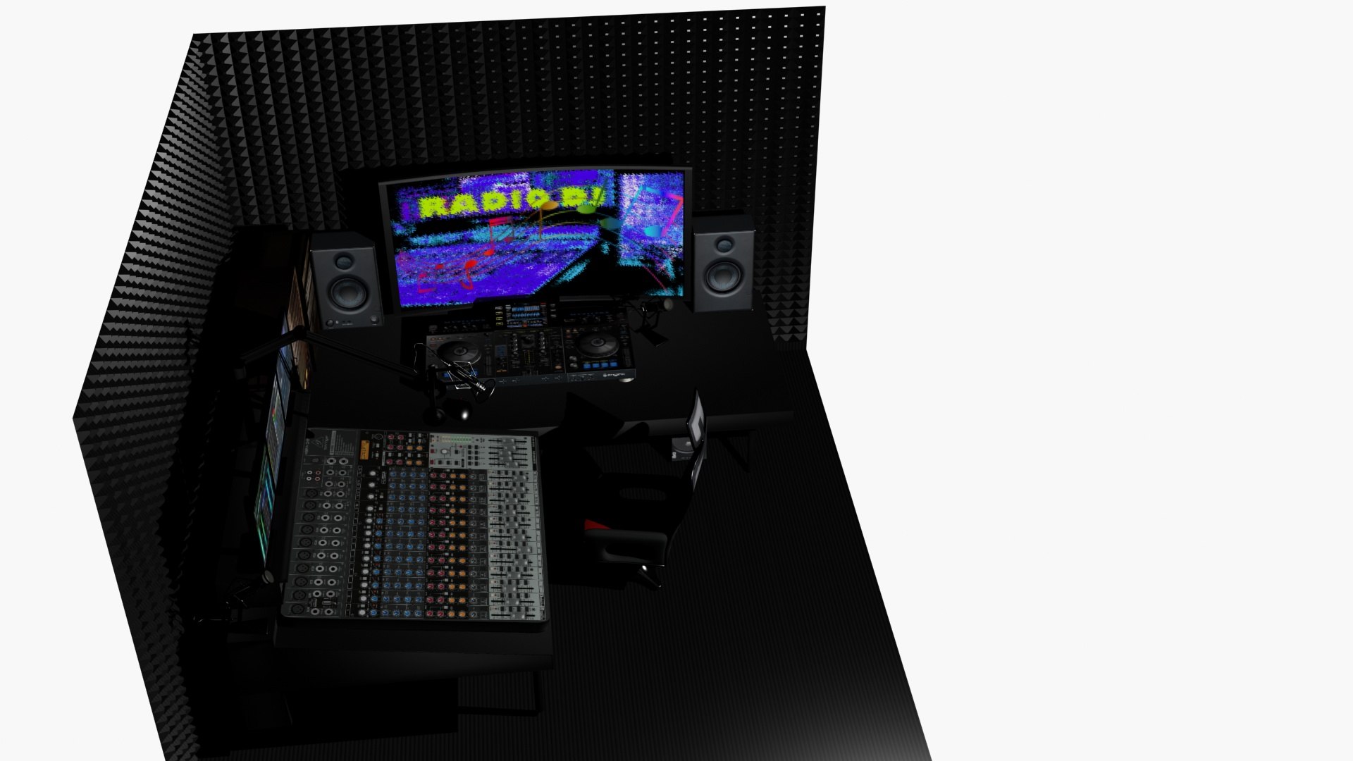 3D Radio Dj Setup Model - TurboSquid 2272767