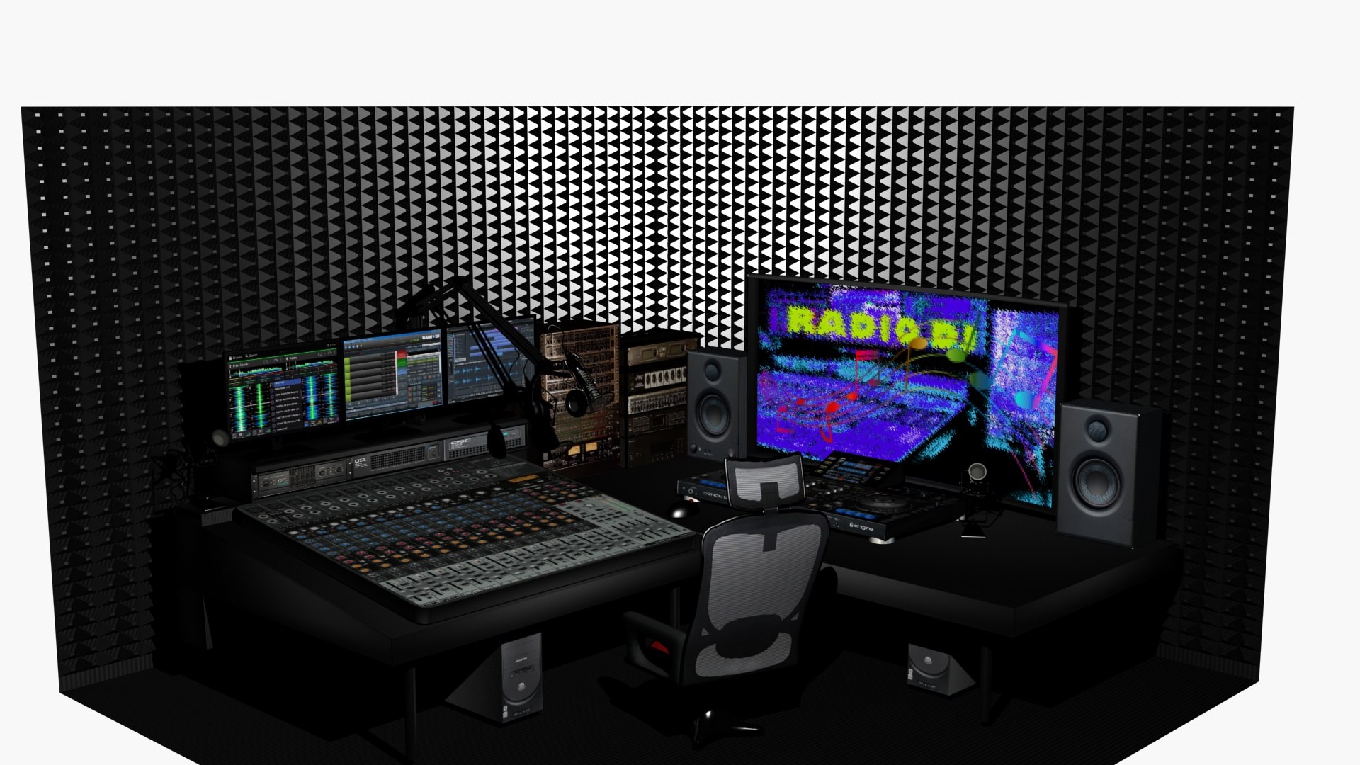 3D Radio Dj Setup Model - TurboSquid 2272767