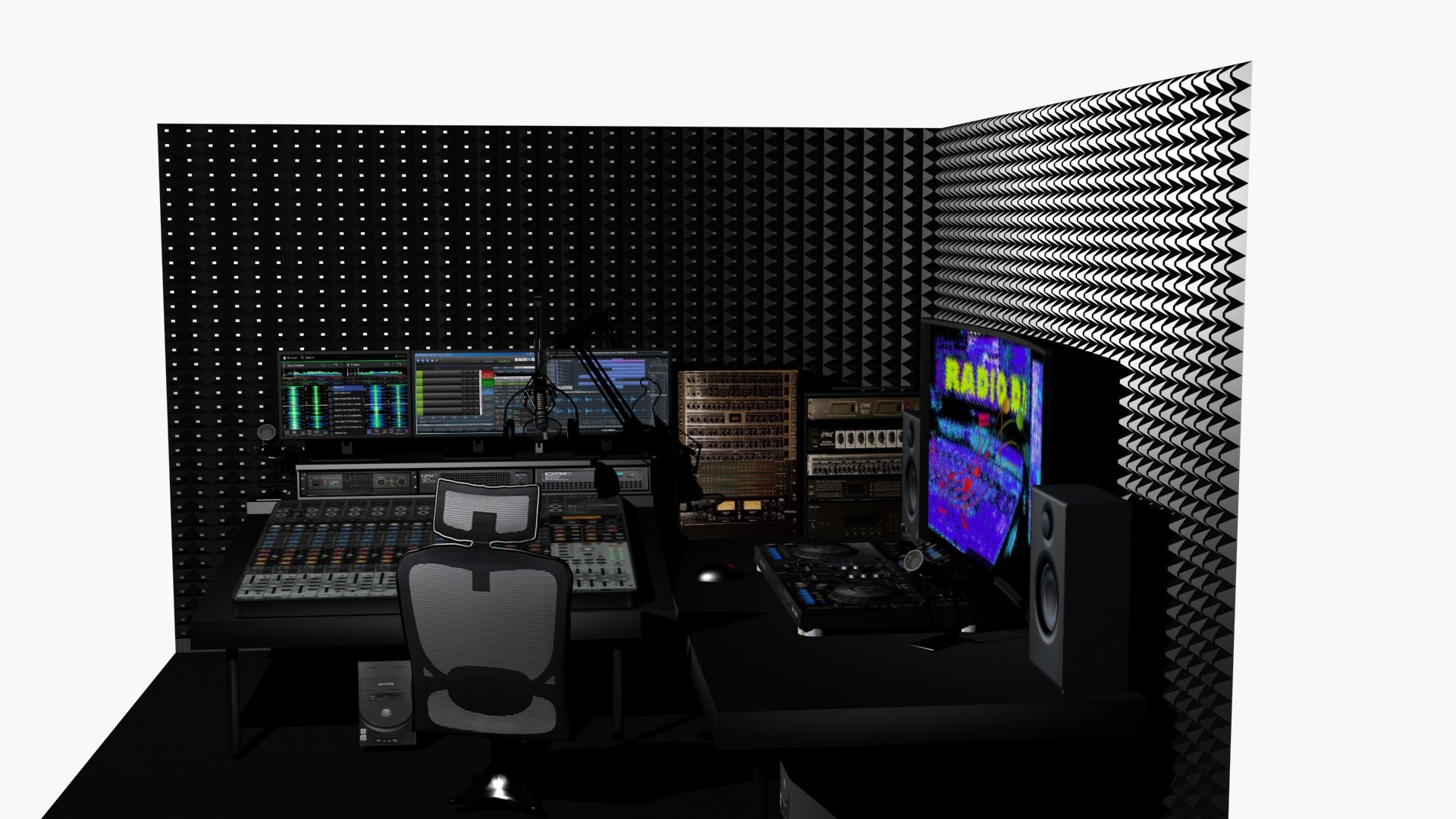 3D Radio Dj Setup Model - TurboSquid 2272767
