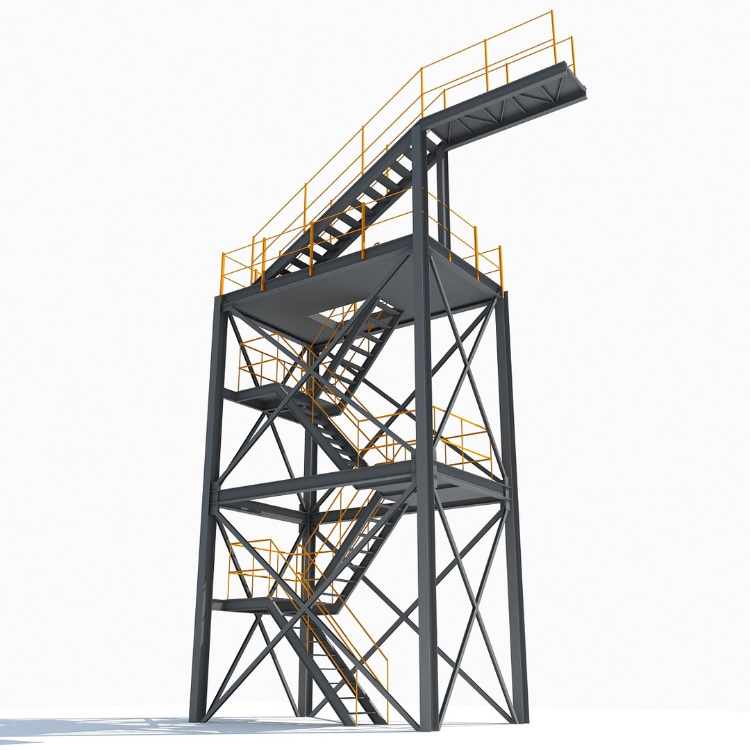 3d Model Industrial Tower