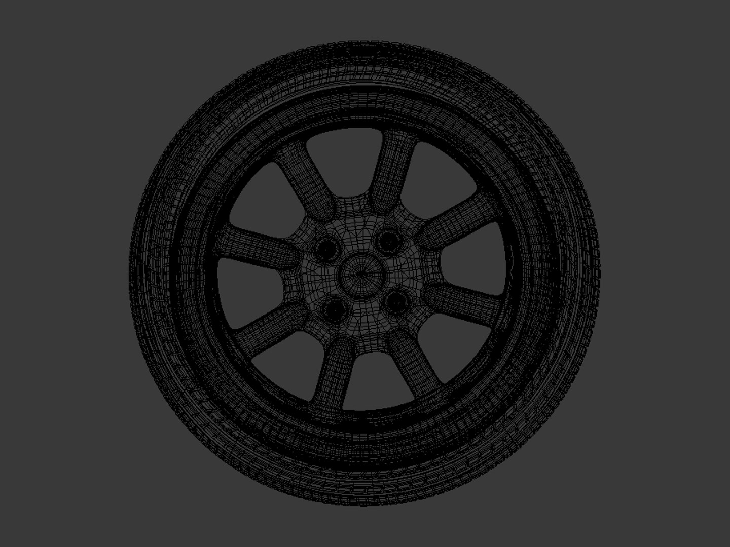 3d car wheel model