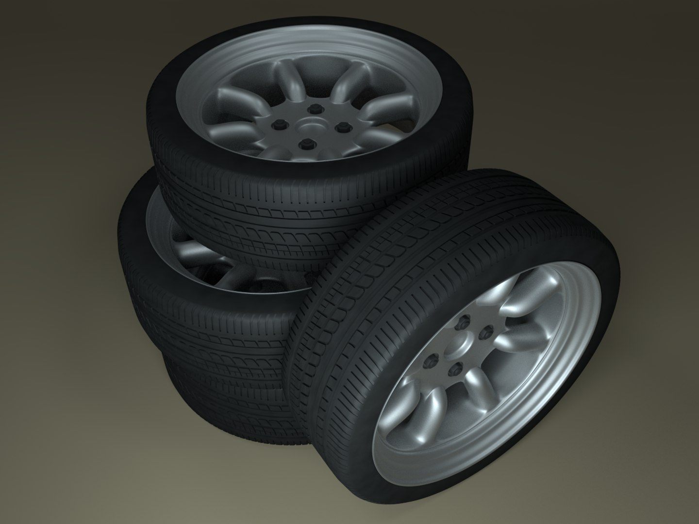 3d car wheel model